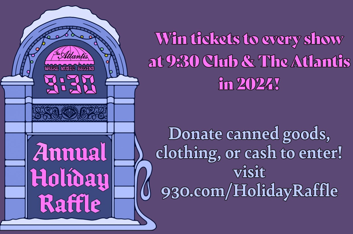 Do This: 9:30 Club Holiday Raffle (Donate by 12/31/23) – A DC Journey
